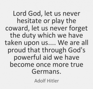 So long as men want God on earth there will always be a Hitler. | The ...